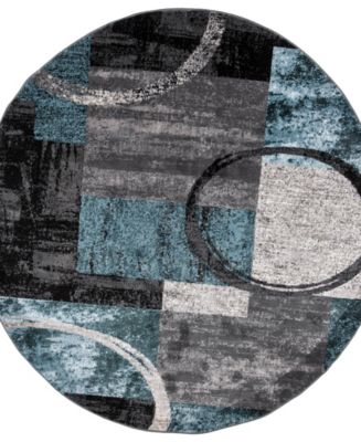 Main Street Rugs Alba ALB307 6'6" x 6'6" Round Area Rug - Macy's