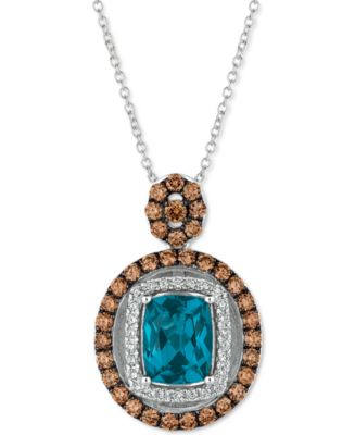 Le Vian Chocolatier® Deep Sea Blue Topaz (2-1/5 ct. t.w.) & Diamond (1 ...