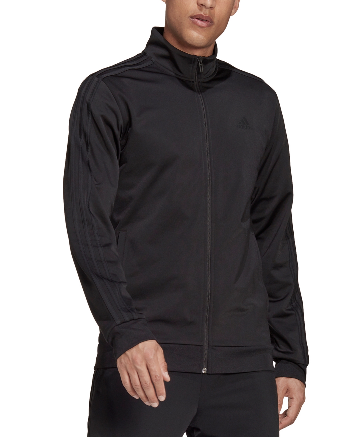 adidas Mens Tricot Track Jacket - Black/Black