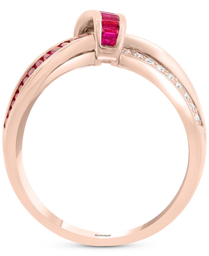 EFFY Collection EFFY® Ruby (3/4 ct. t.w.) & Diamond (1/5 ct. t.w ...