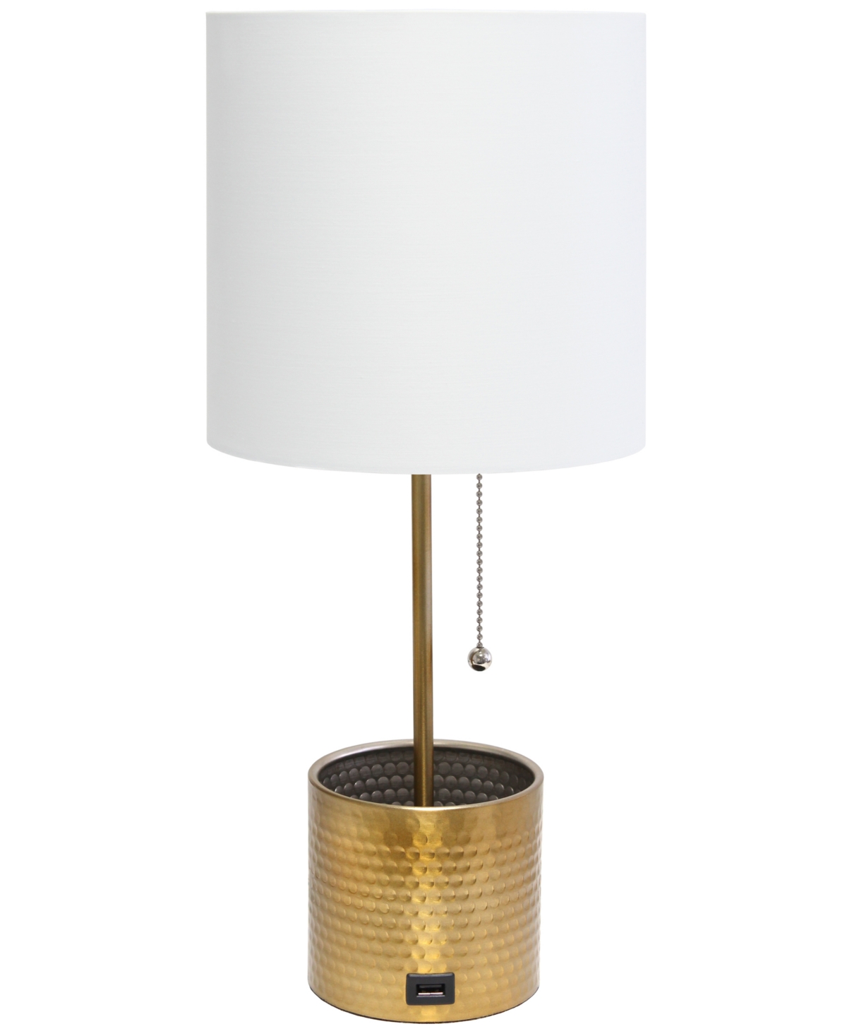 Click here for Simple Designs Hammered Metal Organizer Table Lamp... prices