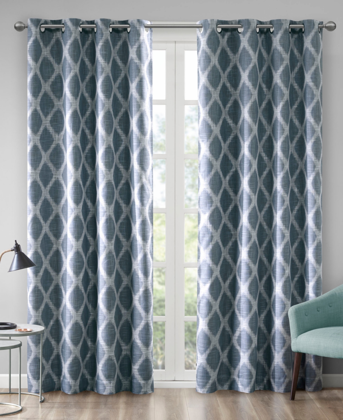 Click here for Blakesly Ikat blackout curtains for bedroom  Silve... prices