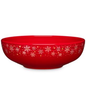 Fiesta Scarlet Snowflake Large Bistro Serve Bowl, 68-oz. - Macy's