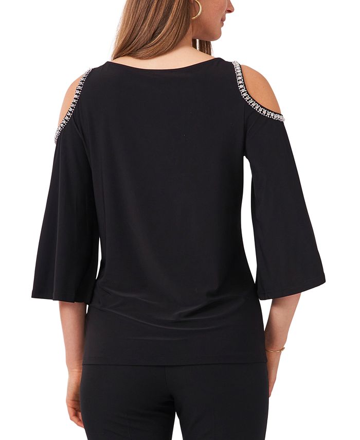 MSK Cold-Shoulder Keyhole Top - Macy's