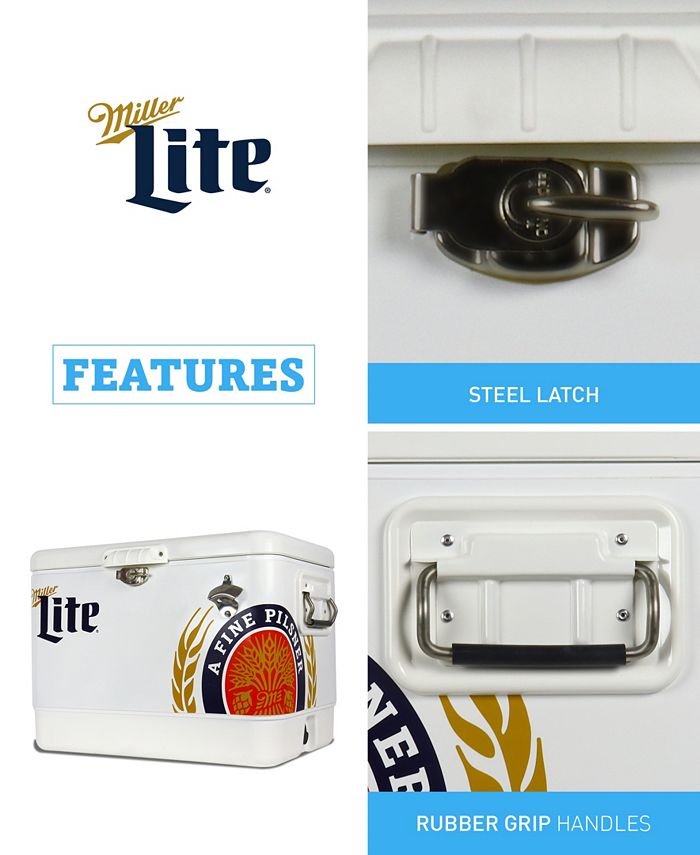 Miller Lite Ice Chest Cooler with Bottle Opener 51L - Macy's