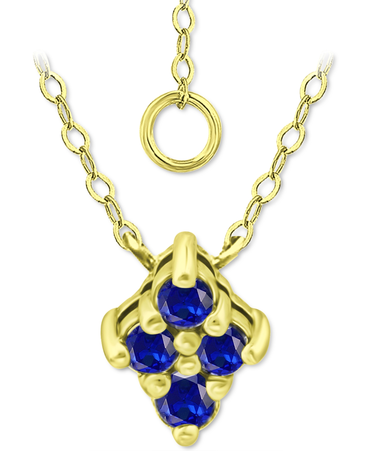 Click here for Giani Bernini Imitation Blue Sapphire Cluster Pend... prices