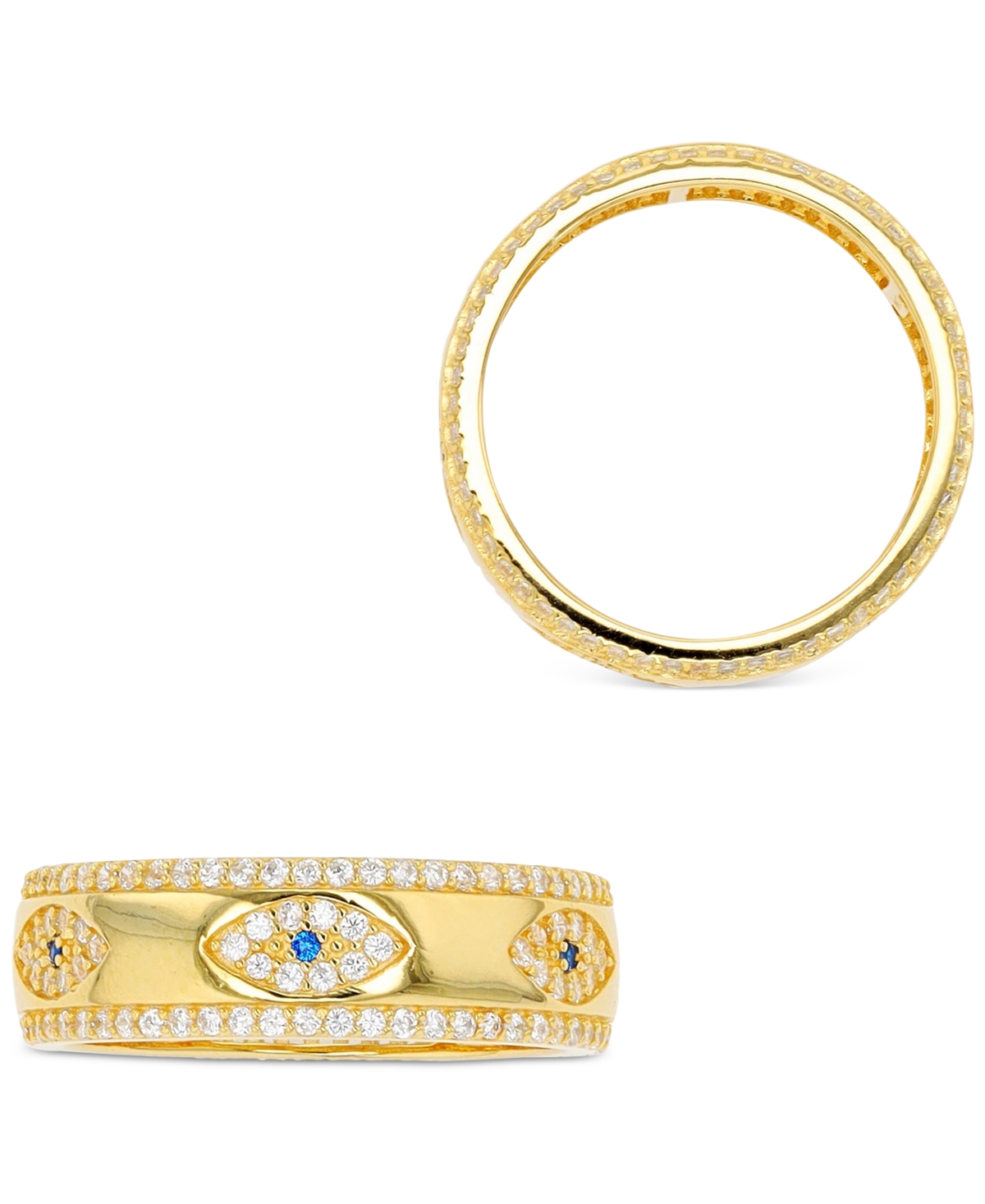 Click here for Cubic Zirconia Evil Eye Statement Ring in 14k Gold... prices