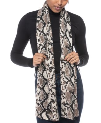 Charter Club Snake-Print Cashmere Scarf, Created for Macy's - Macy's