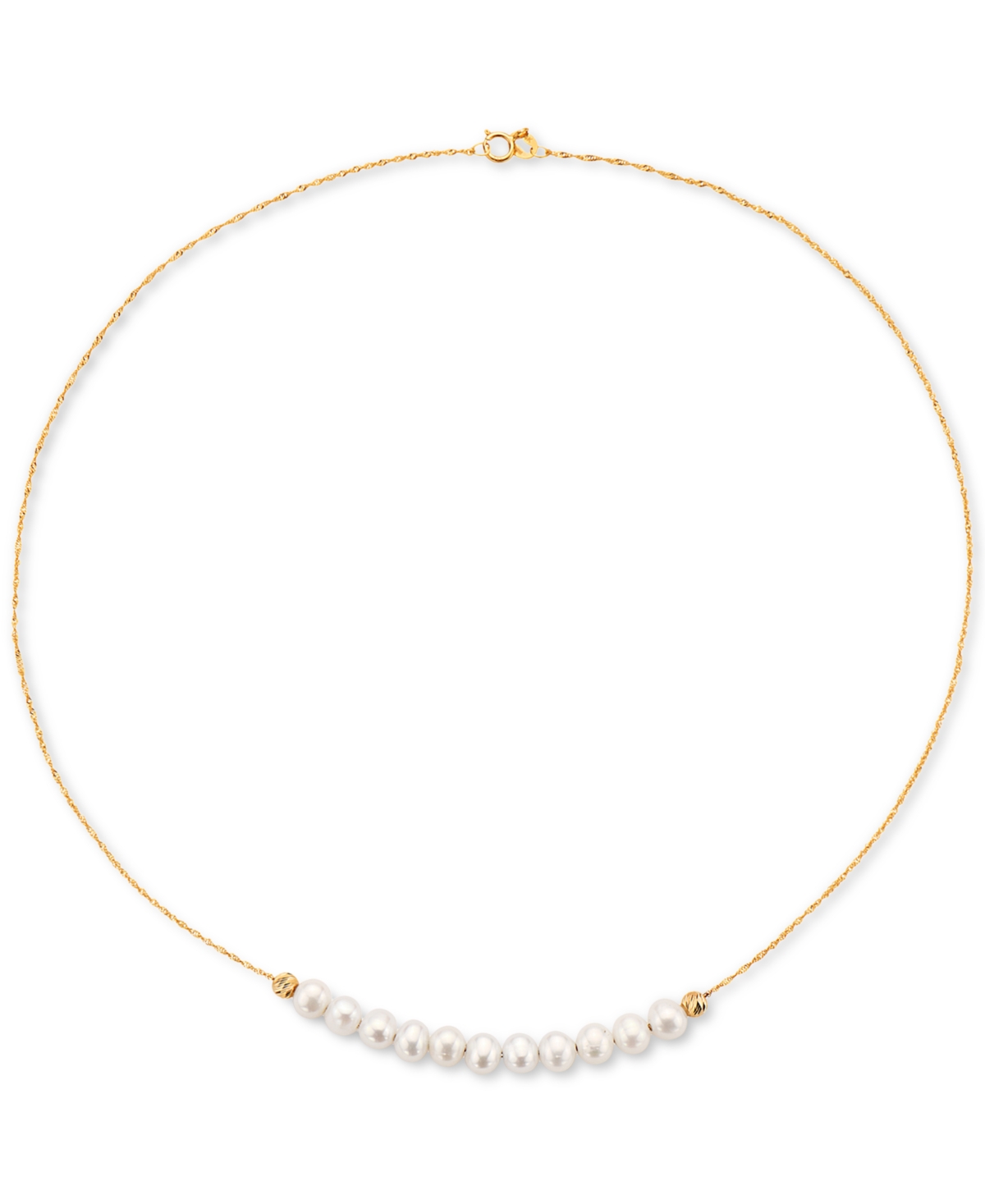 Click here for Effy Cultured Freshwater Pearl (5-1/2mm) 18 Statem... prices