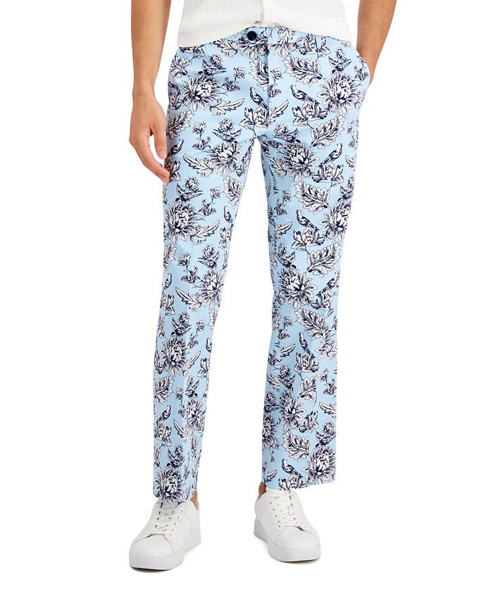 INC International Concepts Men's Slim Straight Floral Pattern Pants ...
