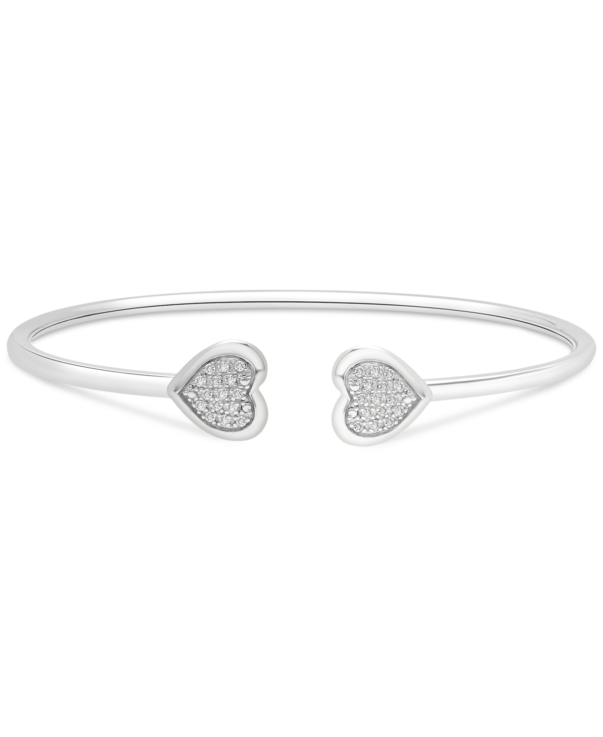 Click here for Diamond Heart Cluster Flex Bangle Bracelet (1/6 ct... prices
