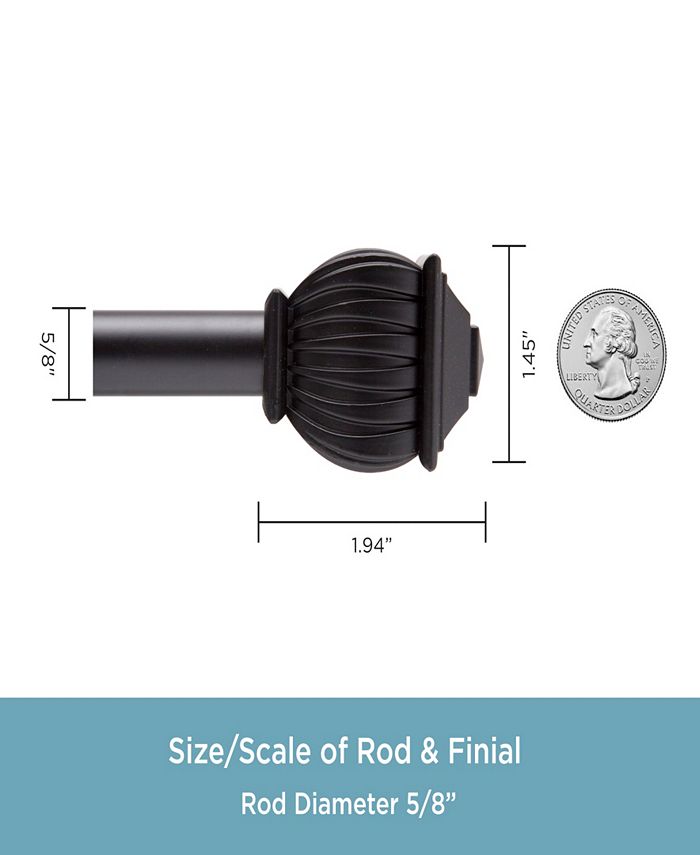 Kenney Benji Standard Decorative Window Curtain Rod, 48" x 86" - Macy's