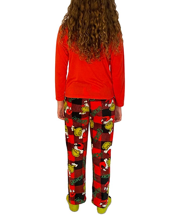 The Grinch Matching Little & Big Girls 3-Pc. Grinch Family Pajama Set ...