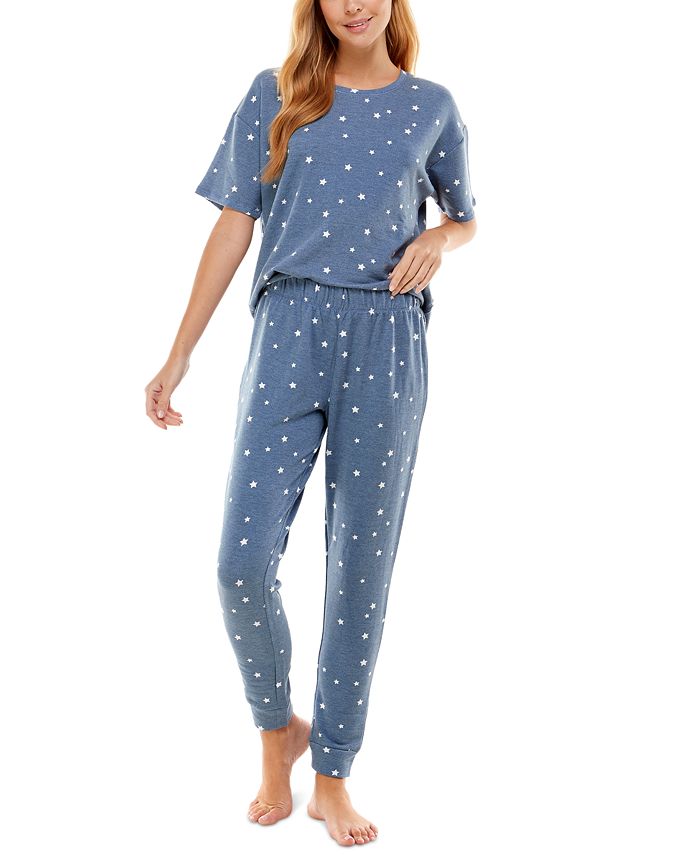 Roudelain Brushed Butter Knit Short Sleeve & Jogger Pajama Set ...