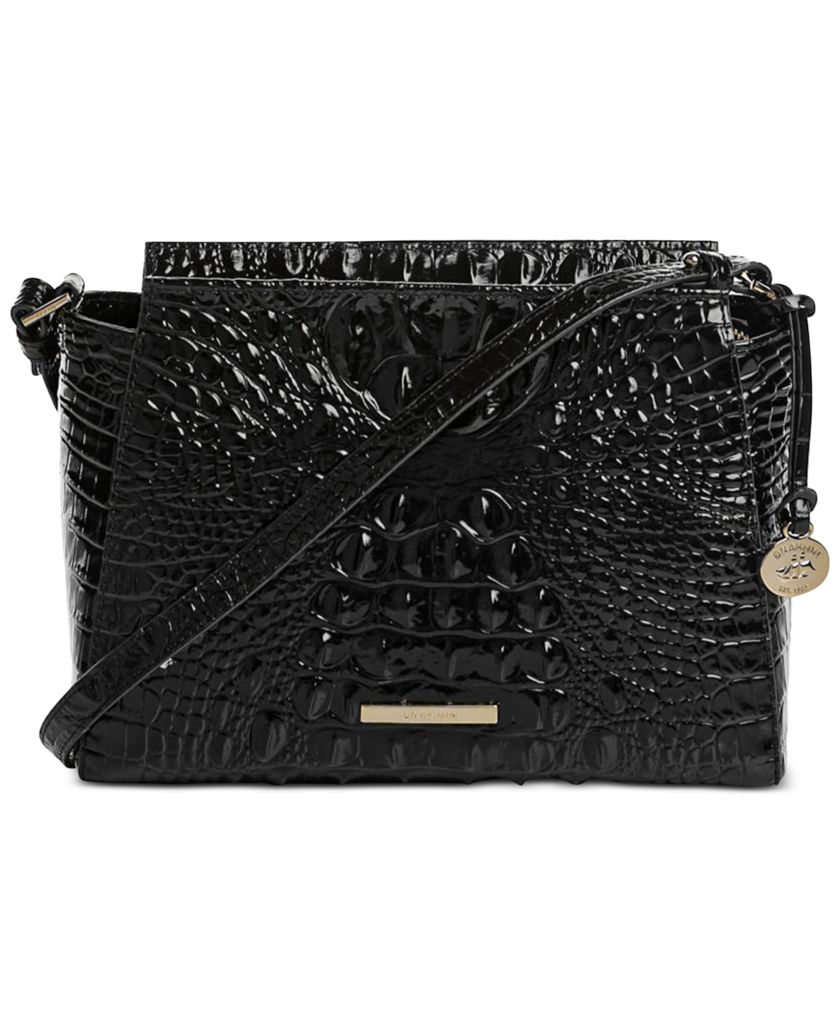 Click here for Brahmin Hillary Leather Crossbody Bag - Black Melb... prices