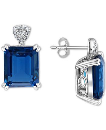 EFFY Collection EFFY® London Blue Topaz (13-3/4 ct. t.w.) & Diamond (1/ ...