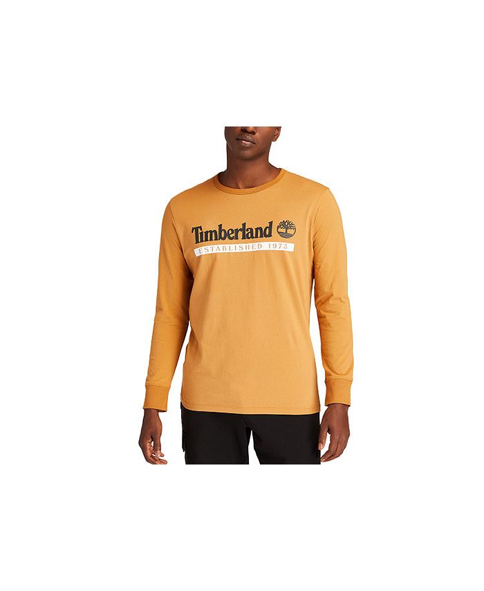 Timberland Men's Established 1973 Logo Graphic Long-Sleeve T-Shirt - Macy's