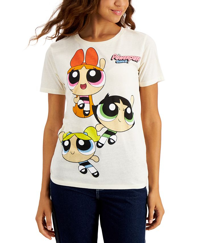 POWER PUFF GIRLS Juniors' Graphic-Print T-Shirt & Reviews - Tops ...