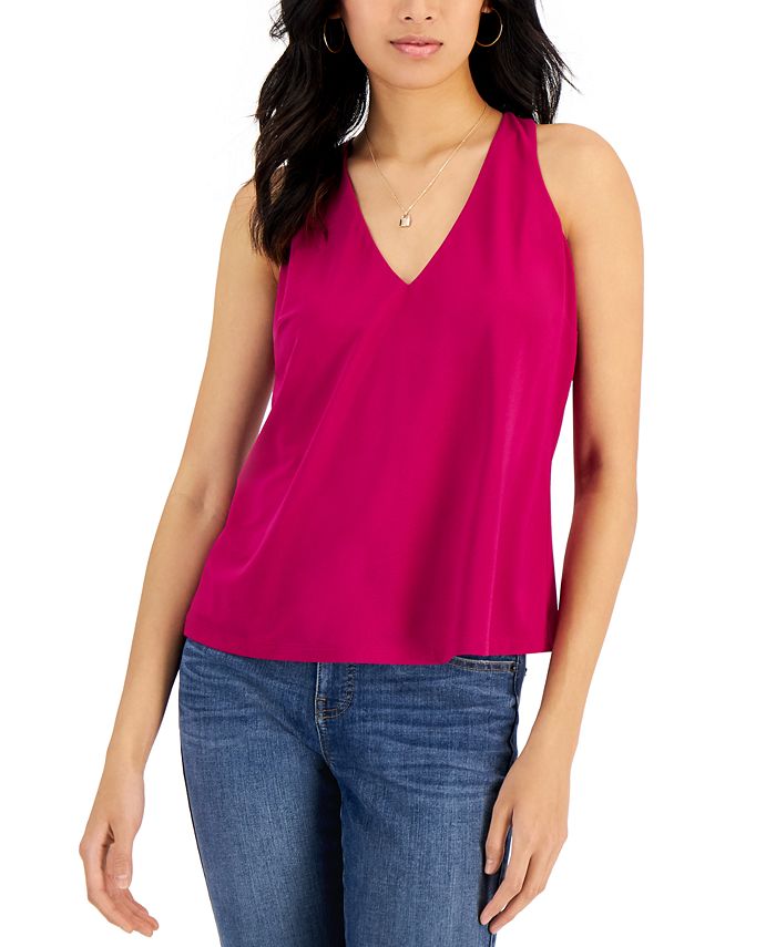 INC International Concepts Women's V-Neck Halter Top, Created for Macy ...
