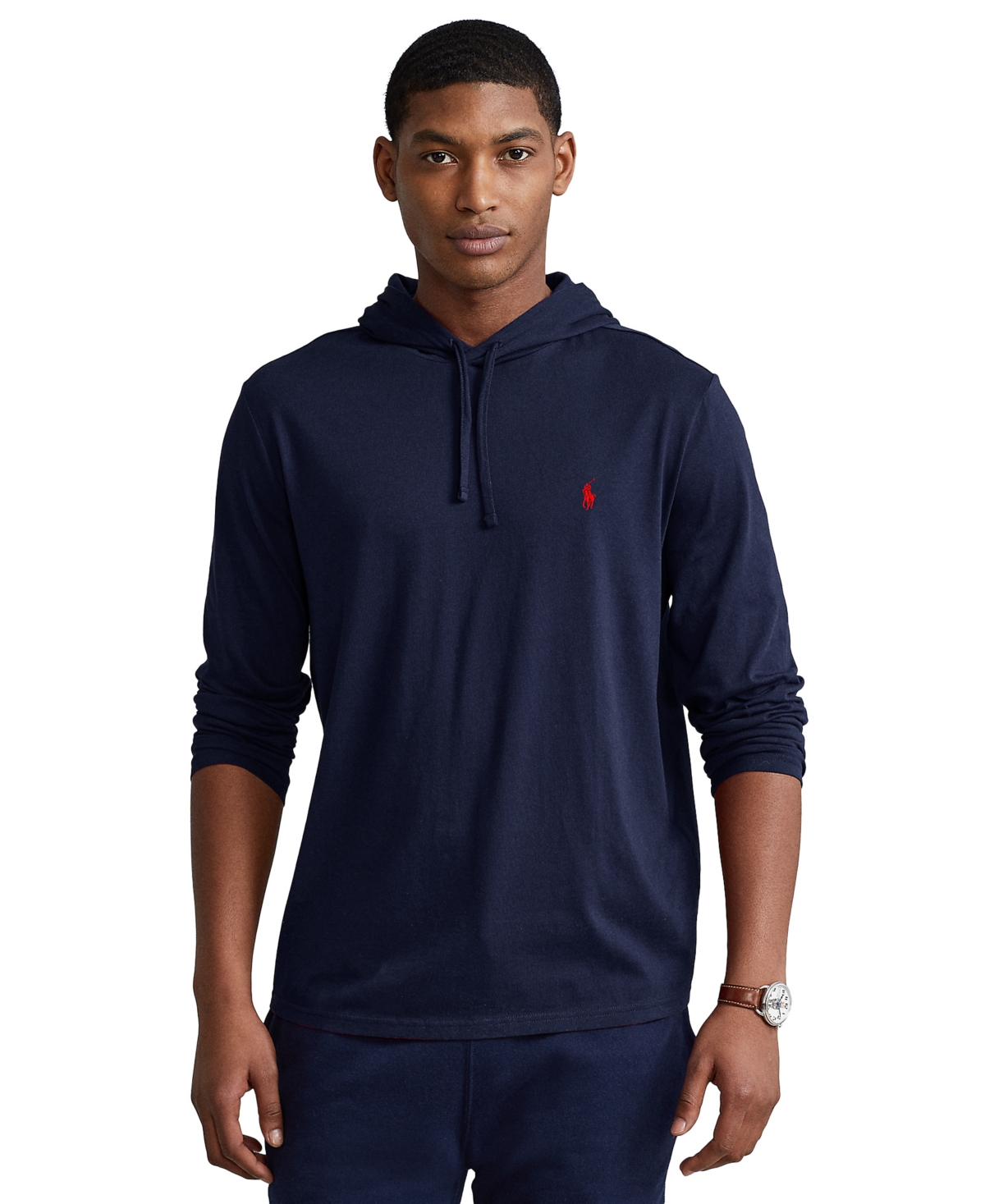 Click here for Polo Ralph Lauren Mens Jersey Hooded T-Shirt - Nav... prices