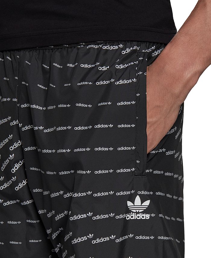 adidas Men's Originals Regular-Fit Monogram Logo-Print Track Pants - Macy's