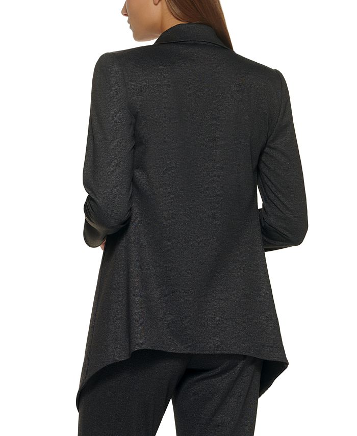 DKNY Ponte-Knit Belted Topper Jacket & Reviews - Jackets & Blazers ...