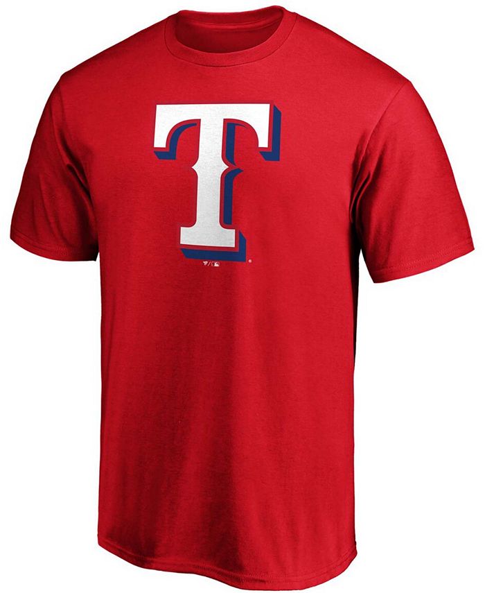 Fanatics Men's Red Texas Rangers Official Logo T-shirt - Macy's