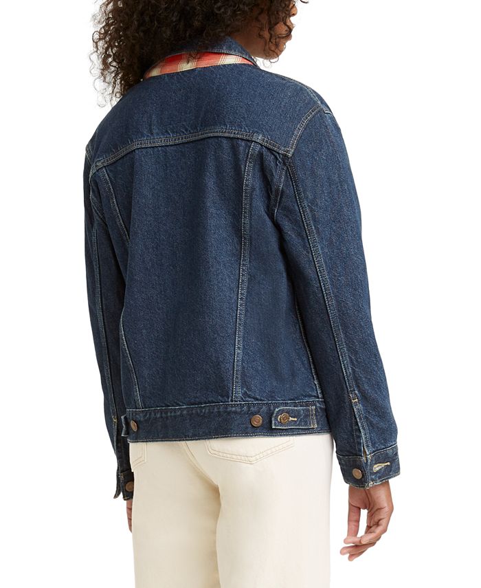 Levi's Plaid-Panel Denim Jacket - Macy's