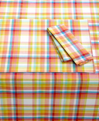 Fiesta Table Linens Mad Gingham 60" x 84" Tablecloth - Macy's