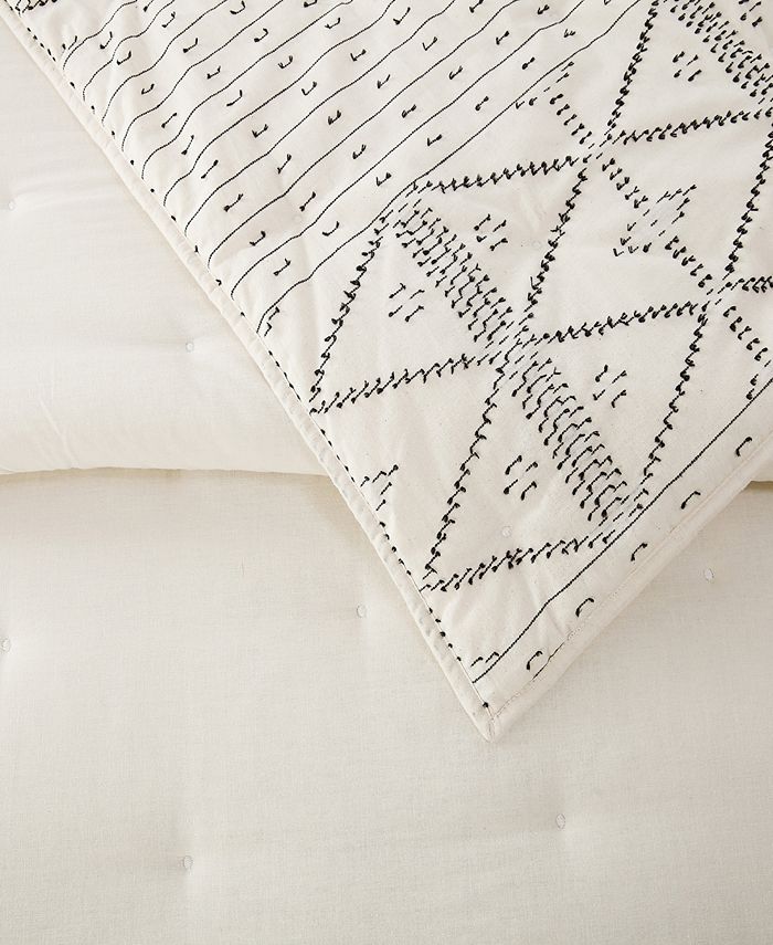 LEMIEUX ET CIE Geo Tick Quilt, King - Macy's