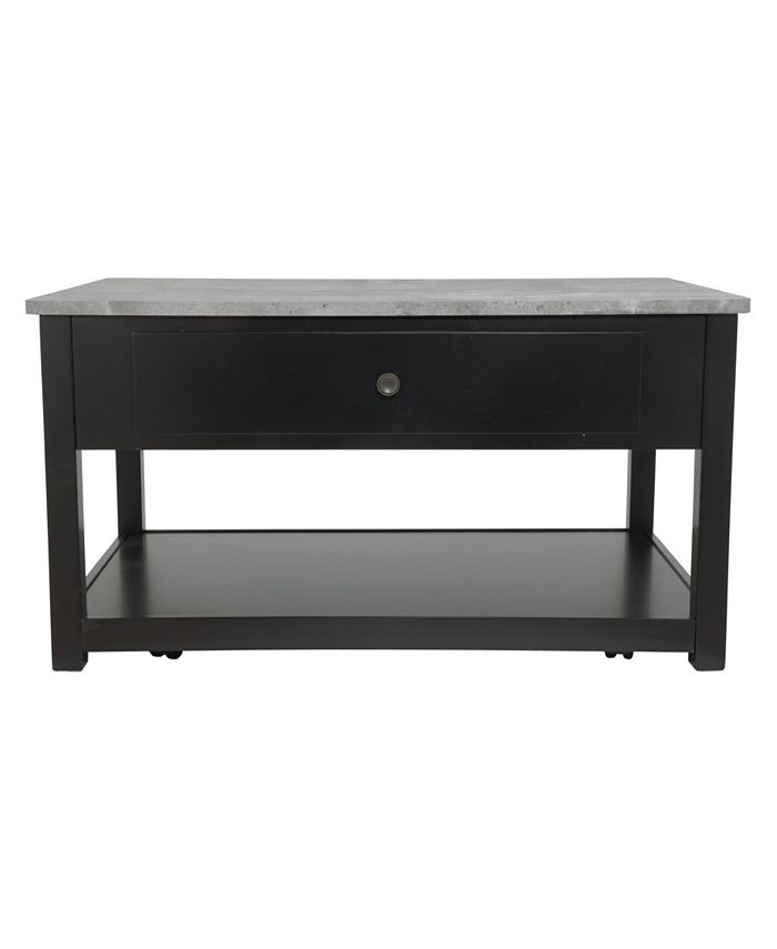 Signature Design By Ashley Ezmonei Faux Marble Top Lift Top Cocktail