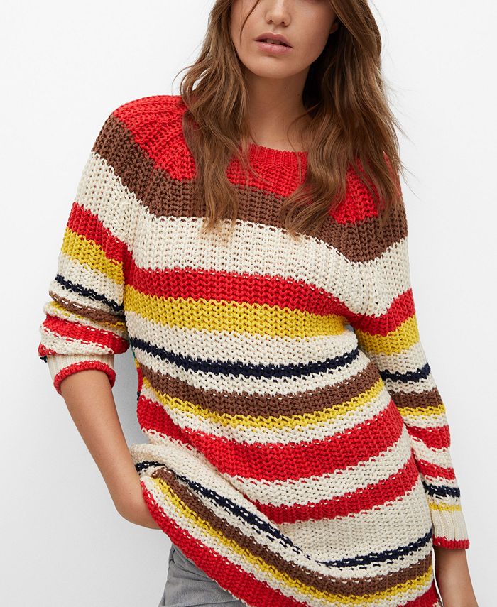 MANGO Women's Multi-Colored Knit Sweater - Macy's