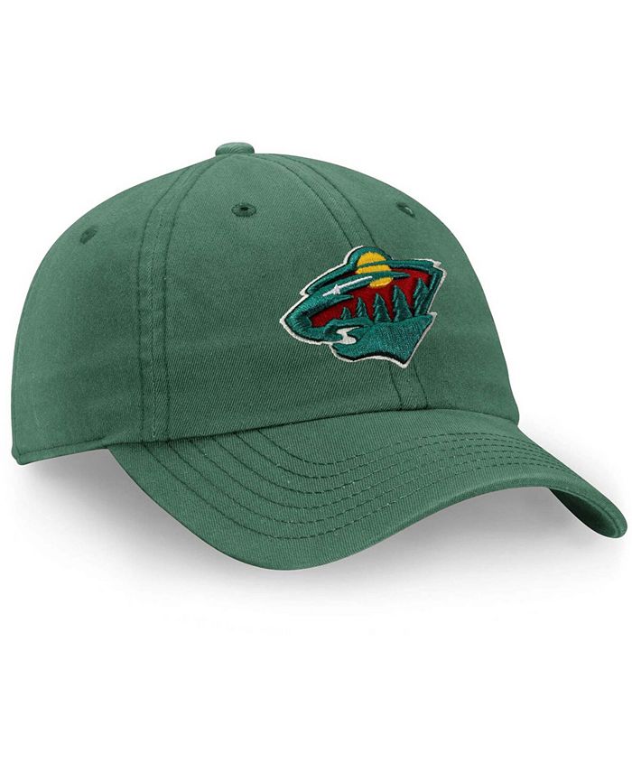Fanatics Men's Green Minnesota Wild Core Primary Logo Adjustable Hat ...