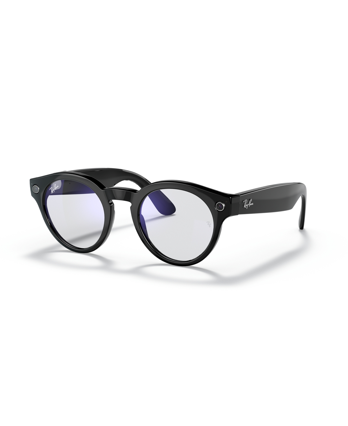 Click here for Ray-Ban Stories Round Smart Glasses - Shiny Black prices