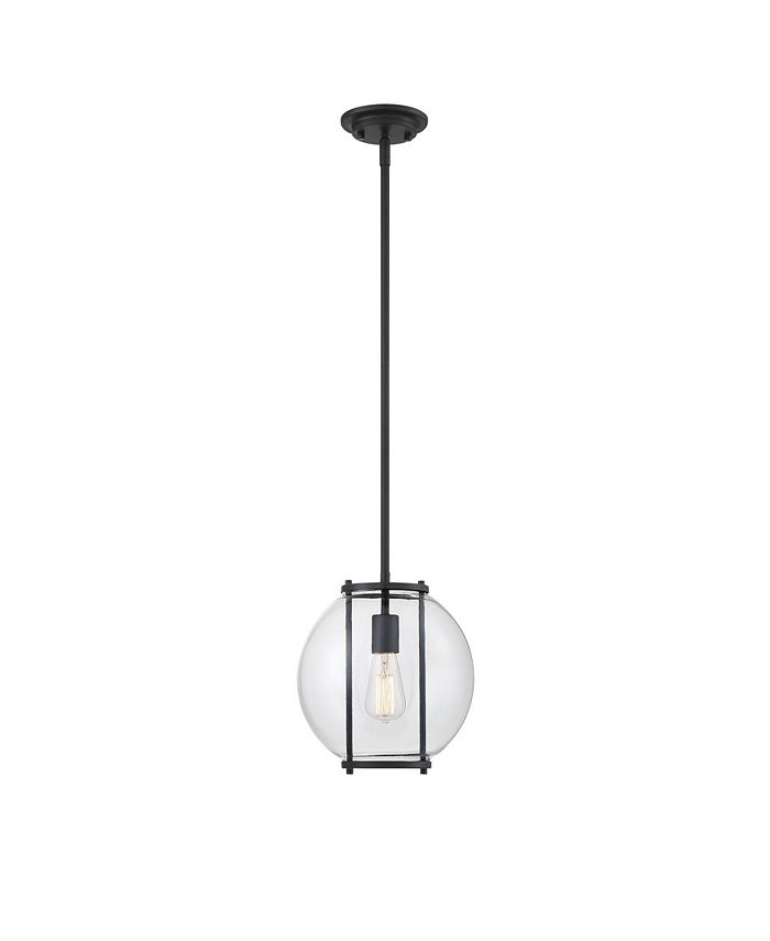 Meridian Lighting Geometric 1-Light Outdoor Hanging-Light - Macy's