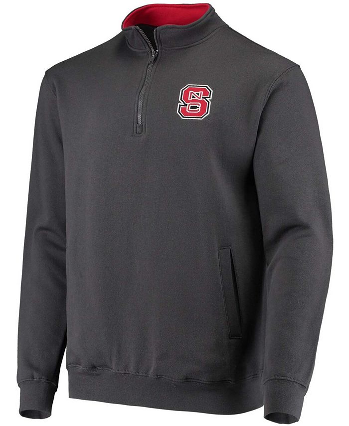 Colosseum Men's Charcoal NC State Wolfpack Tortugas Logo Quarter-Zip Jacket - Macy's