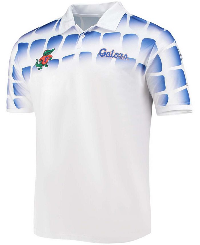 Colosseum Men's White Florida Gators 25Th Anniversary Gator Skin Polo ...