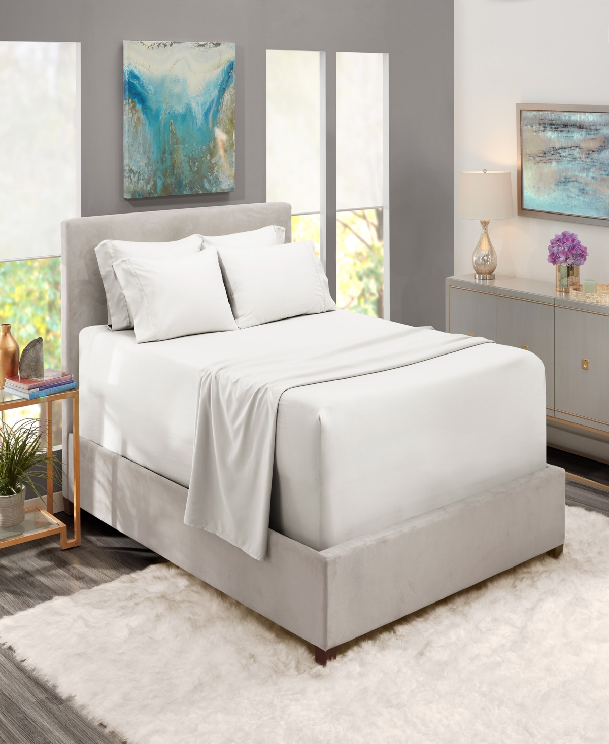 Click here for Nestl Extra Deep Pocket 6-Pc. Sheet Set  King - Wh... prices