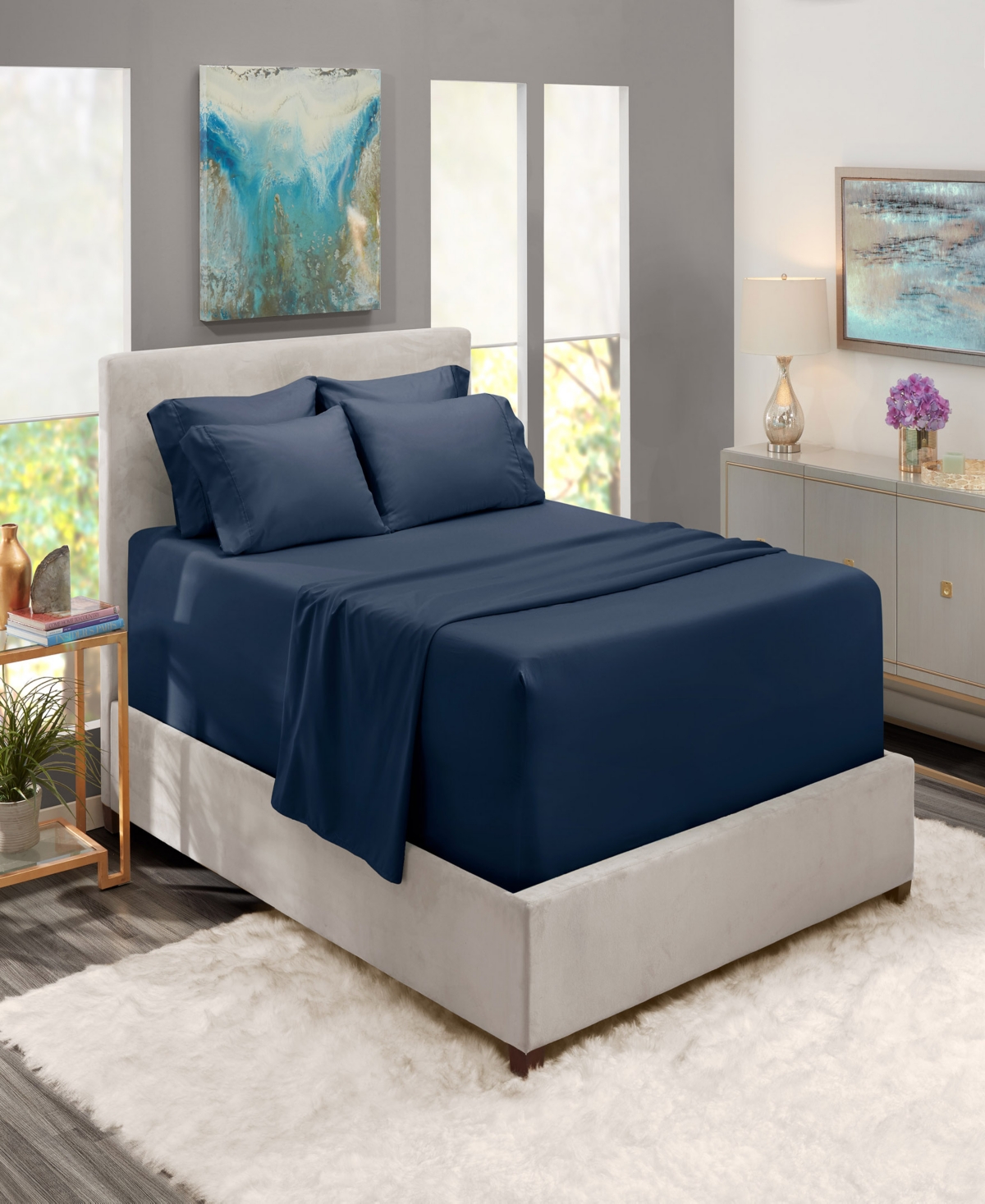 Click here for Nestl Extra Deep Pocket 6-Pc. Sheet Set  King - Na... prices