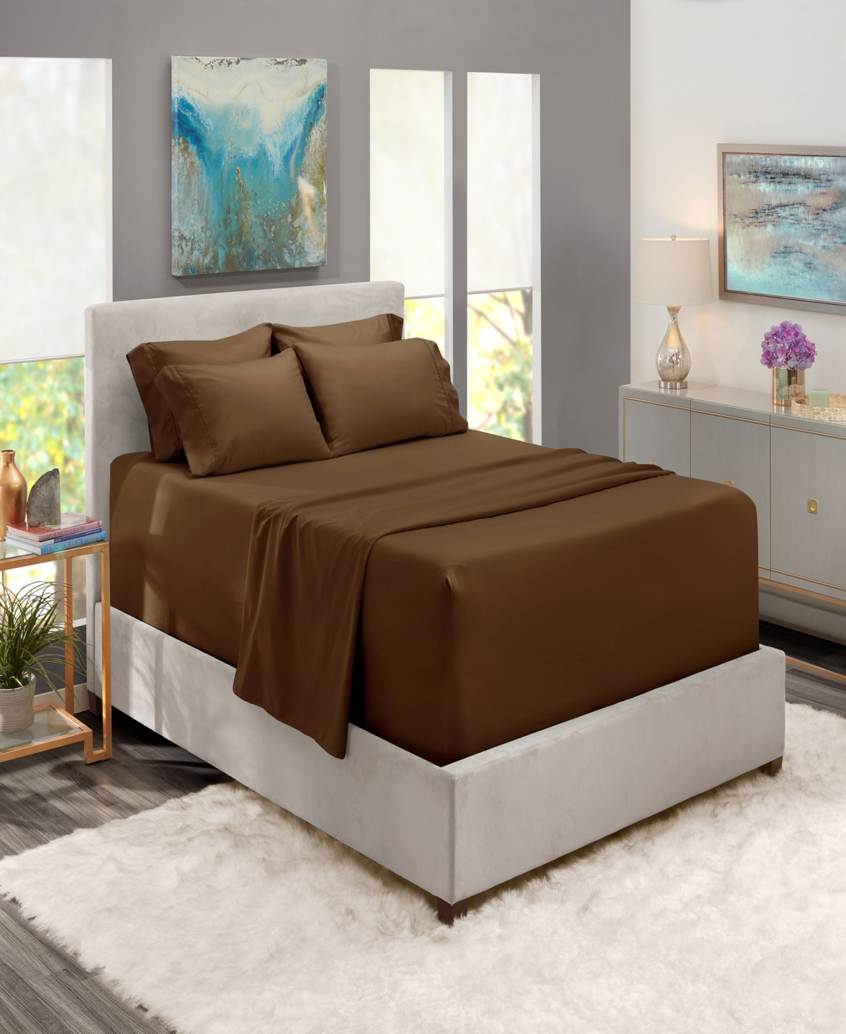 Click here for Nestl Extra Deep Pocket 6-Pc. Sheet Set  King - Ch... prices