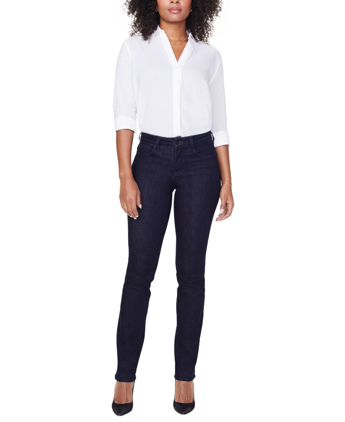 Click here for Nydj Womens Marilyn Straight Jeans - Rinse prices