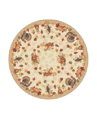 Bountiful Harvest Tablecloth, 70" Round - Macy's