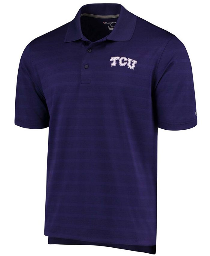 Champion Men's Purple TCU Horned Frogs Textured Polo Shirt - Macy's