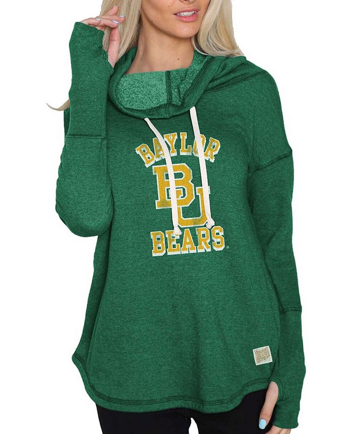 Original Retro Brand Women's Green Baylor Bears Funnel Neck Pullover ...