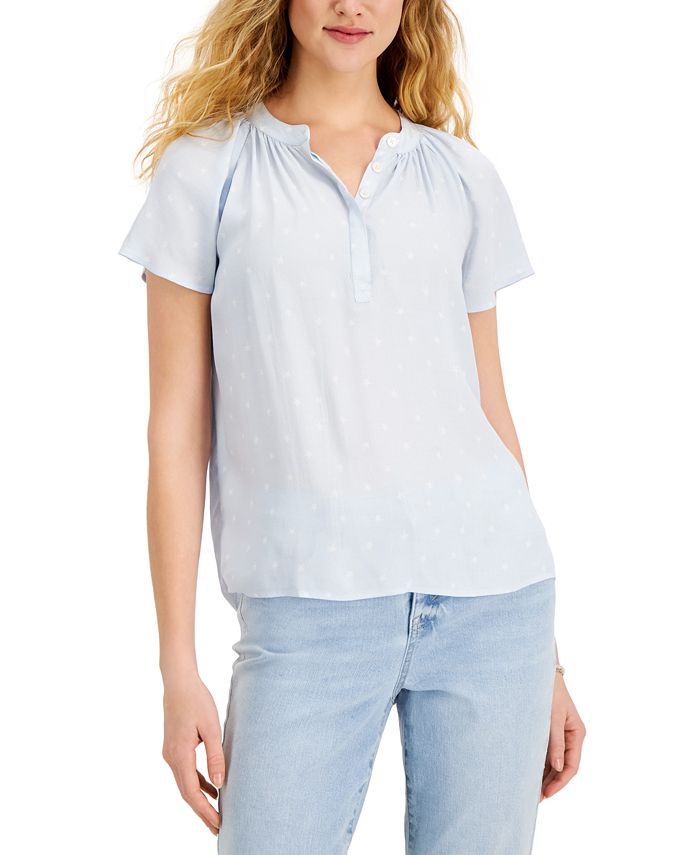 Style & Co Star-Print Top, Created for Macy's - Macy's