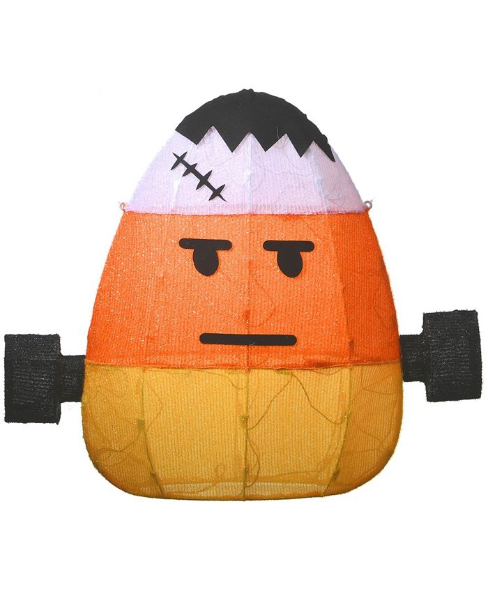 National Tree Company 24" Pre-Lit Candy Corn Frankenstein - Macy's