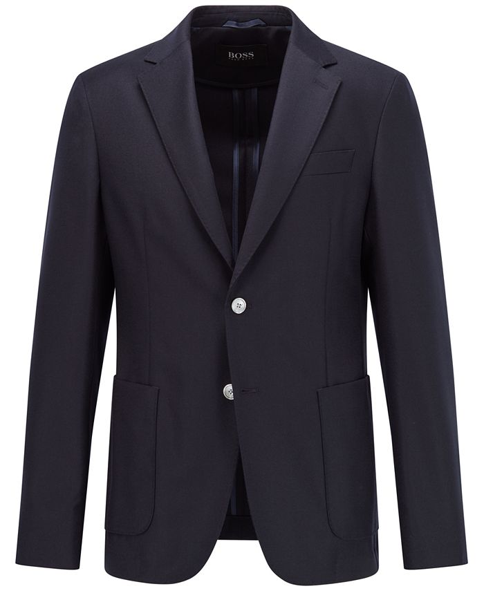 Hugo Boss Men's Slim-Fit Wool Flannel Jacket - Macy's