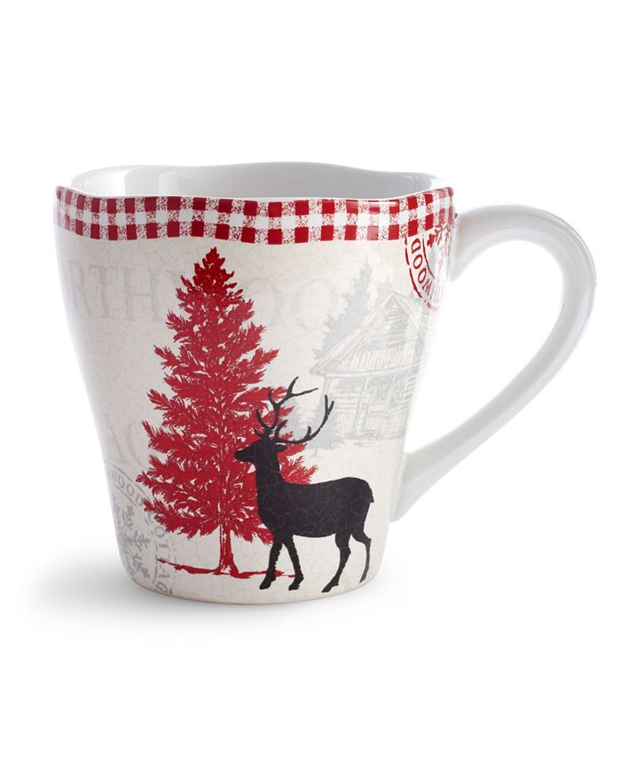 222 Fifth Northwood Cottage Mugs Set, 4 Pieces - Macy's