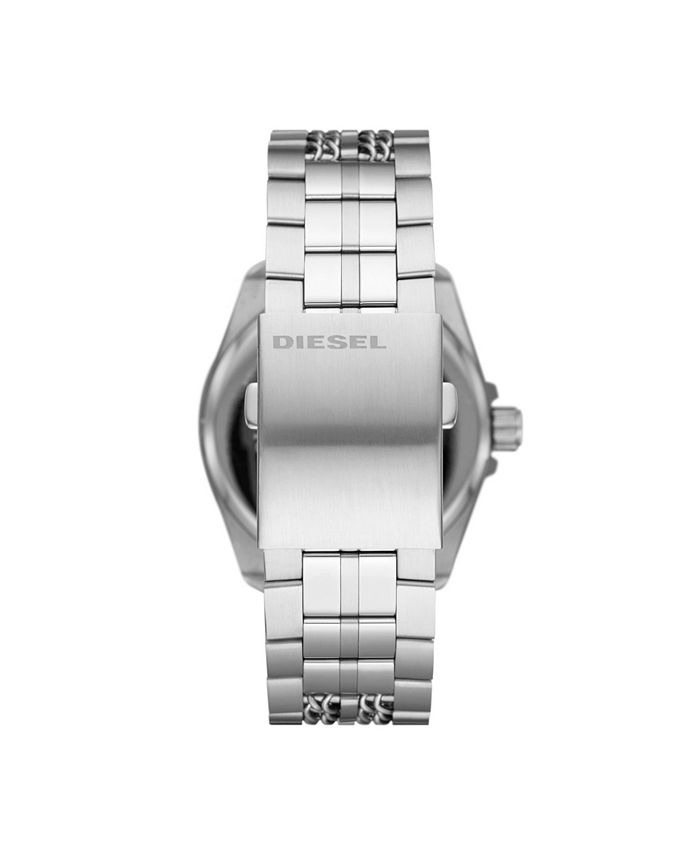 Diesel Men's Silver-Tone Stainless Steel Bracelet Watch, 44mm - Macy's