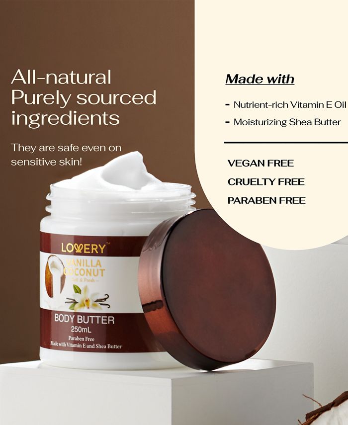 Lovery Vanilla Coconut Home Spa Kit, Body Care Gift Set, 10 Piece - Macy's